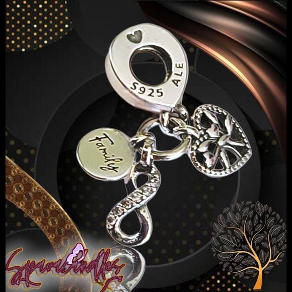 Jewelry | New Pandora 925 Family Infinity Triple Dangle Charm 79221c01 ...